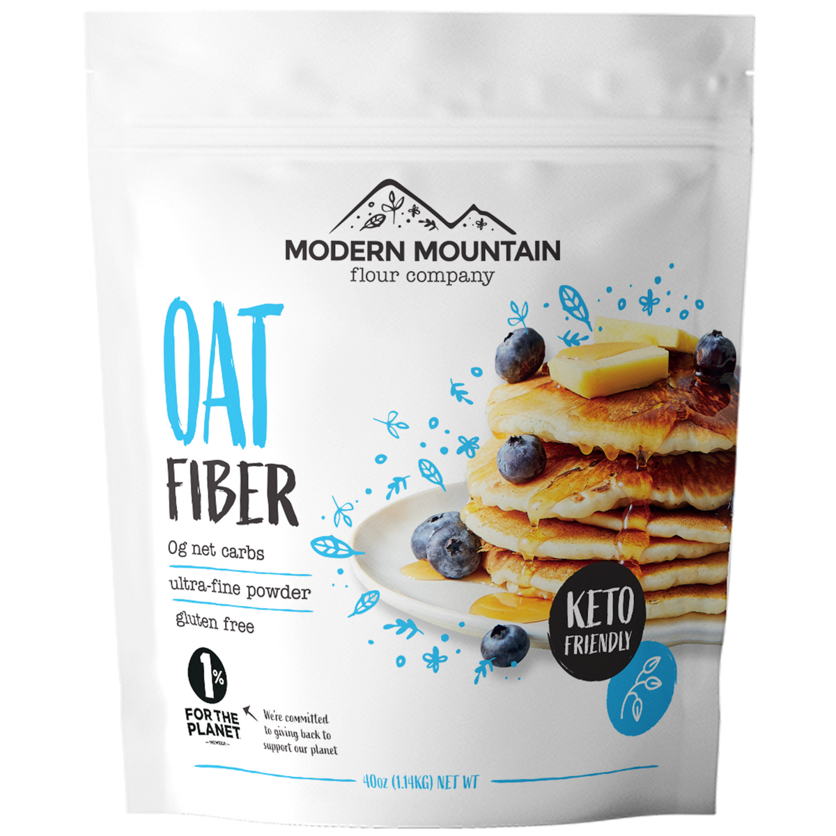 Oat Fiber 2.5 lb for Baking Low Carb and Keto 0g Net Carbs Keto Friendly Essential for Low Carb Bread Gluten Free All Natural Ultra Fine Powder