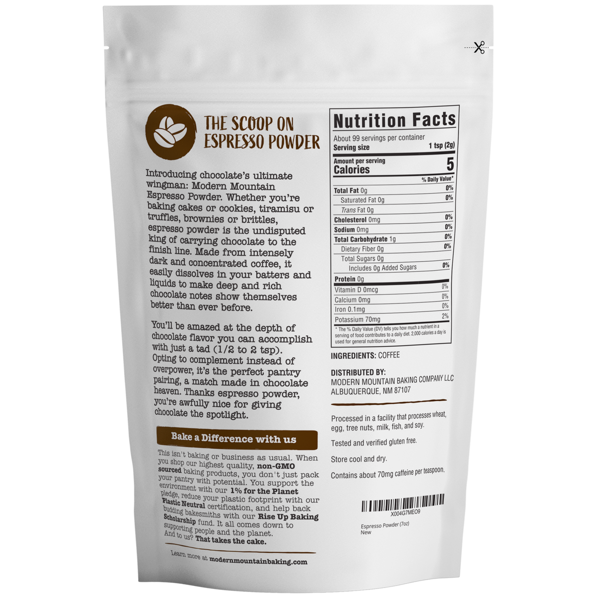 Espresso Powder (7 oz) – Modern Mountain Baking Company