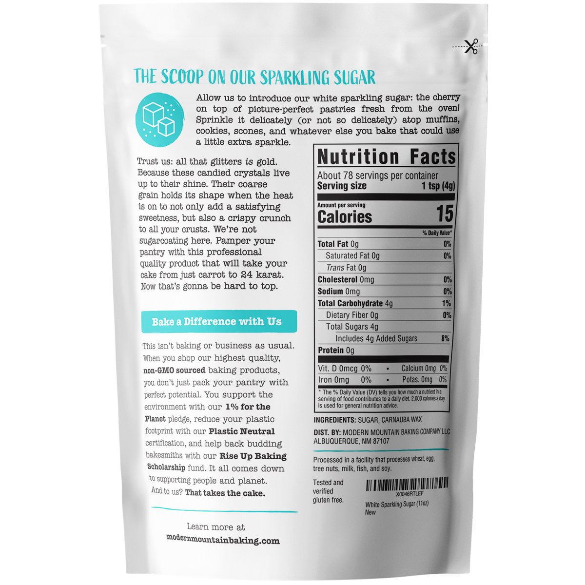 White Sparkling Sugar (11 oz) – Modern Mountain Baking Company